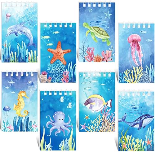 Nezyo 24 Pcs Mini Ocean Animals Notebooks Under The Sea Party Favor Set ...