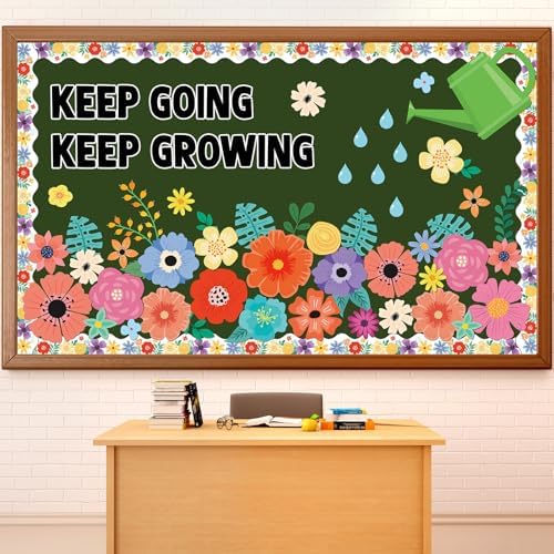 Amazon.com : Summer Wildflowers Bulletin Board Decorations Set Floral ...