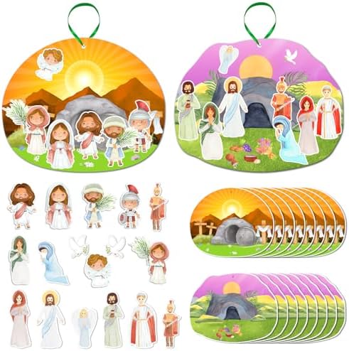 Amazon.com: HEYINSHEN Make an Easter He Lives Sticker Scenes 16PCS ...