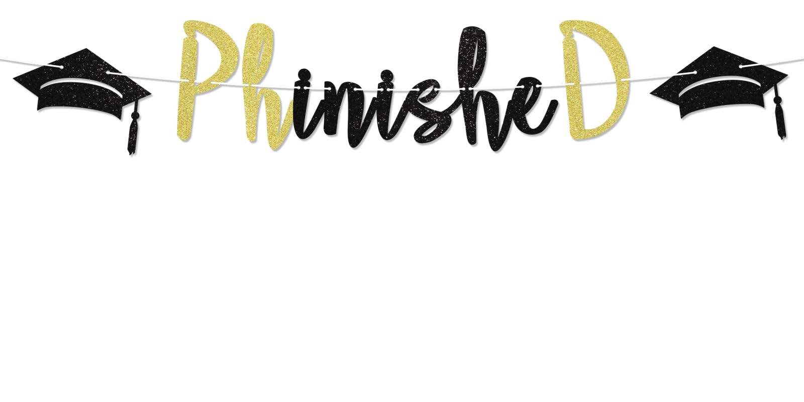 Amazon.com: Phinished Banner - PHD Graduation Party Decor, Congrats PHD ...
