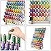 Youyijia 120 Spools Wooden Thread Rack/Thread Holder Organizer Sewing ...