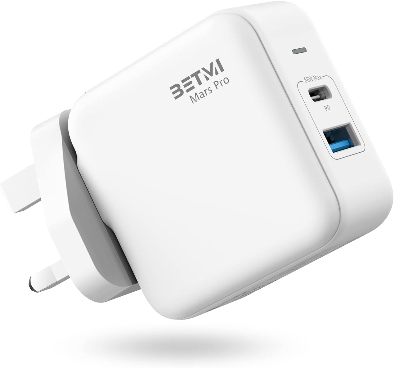 BETMI USB C Charger, Type C Charger GaN 68W, 2-Port Fast Compact Wall Charger with USB A for ...
