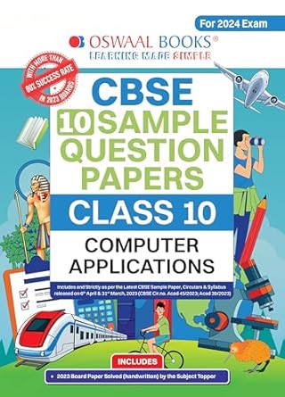 Oswaal CBSE Sample Question Papers Class 10 Computer Applications ...