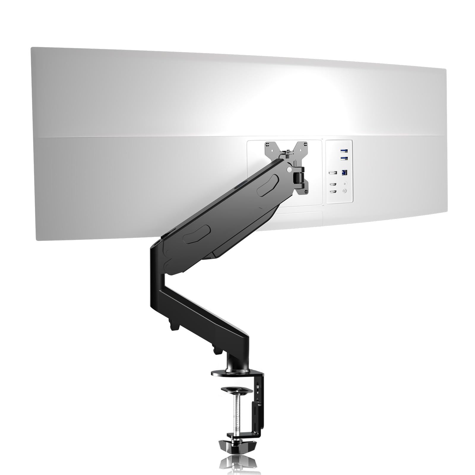 Pholiten Single Monitor Arm Gas Spring for Most 13-27 inch Monitors ...