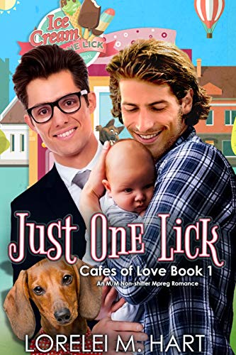 Just One Lick: An MM Non Shifter Mpreg Romance (Cafes of Love Book 1 ...
