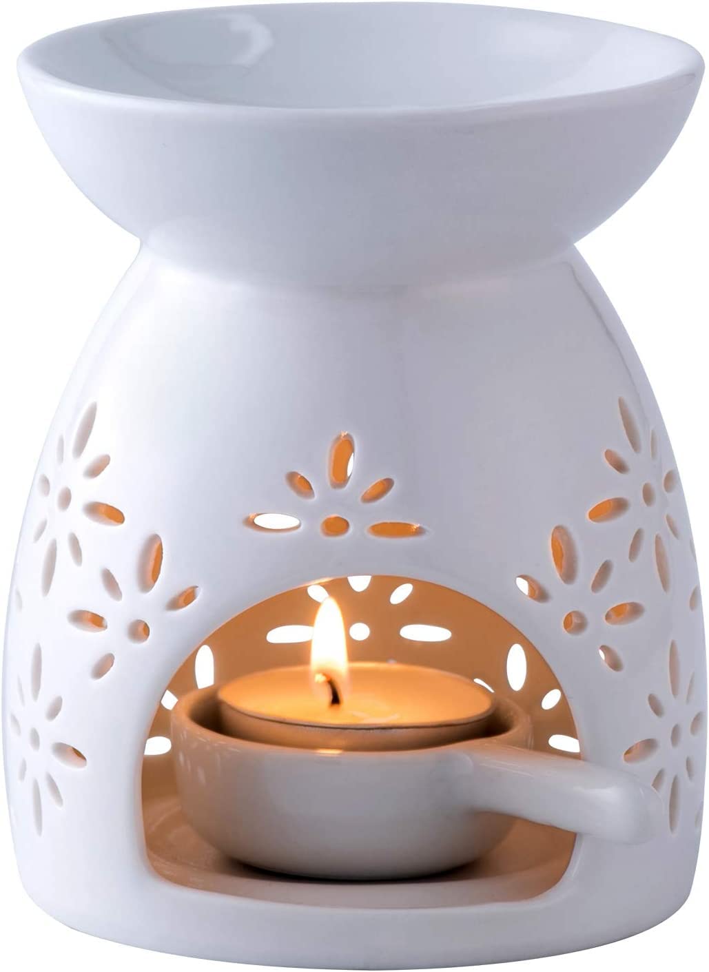 Essential Oil Burners Set of 2, LOVECASA Ceramic Wax Melt Burners ...