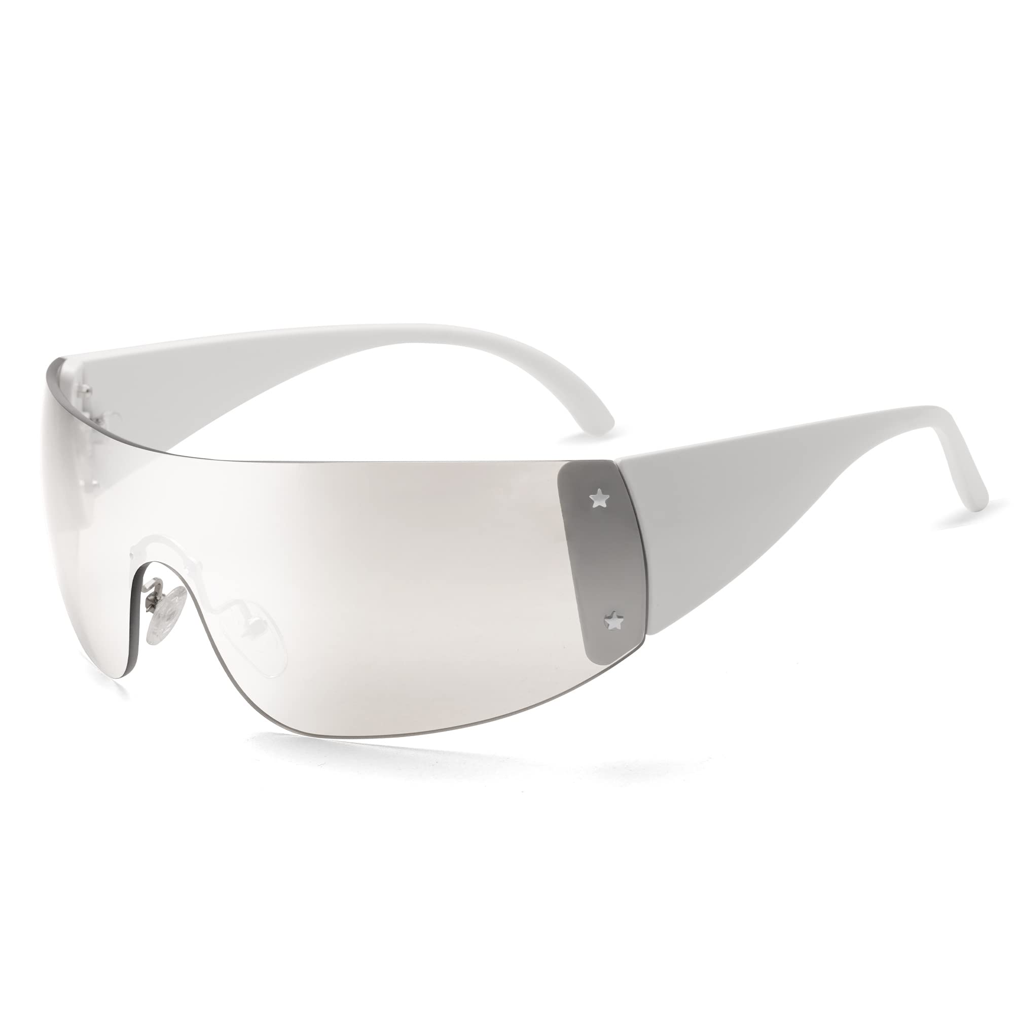 Allarallvr Y2K Sunglasses For Women Men 2000S Retro Fashion Rimless ...