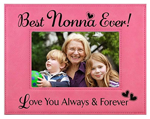 GIFT NONNA PICTURE FRAME ~ Engraved Leatherette Frame ~ Best Nonna Ever ...