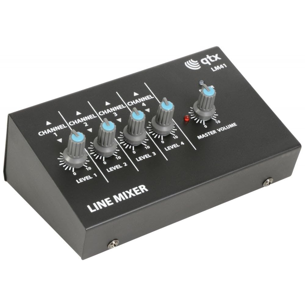 4 Mono Channel Line Level & Instrument/Microphone Mixer : Amazon.co.uk ...
