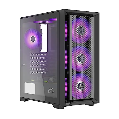 Ant Esports SX7 Mid- Tower Computer Case/Gaming Cabinet - Black ...