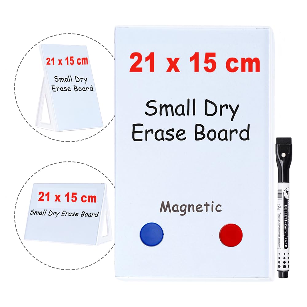 Magnetic A5 Mini Desktop Dry Erase Board Whiteboard (21 cm x 15 cm ...