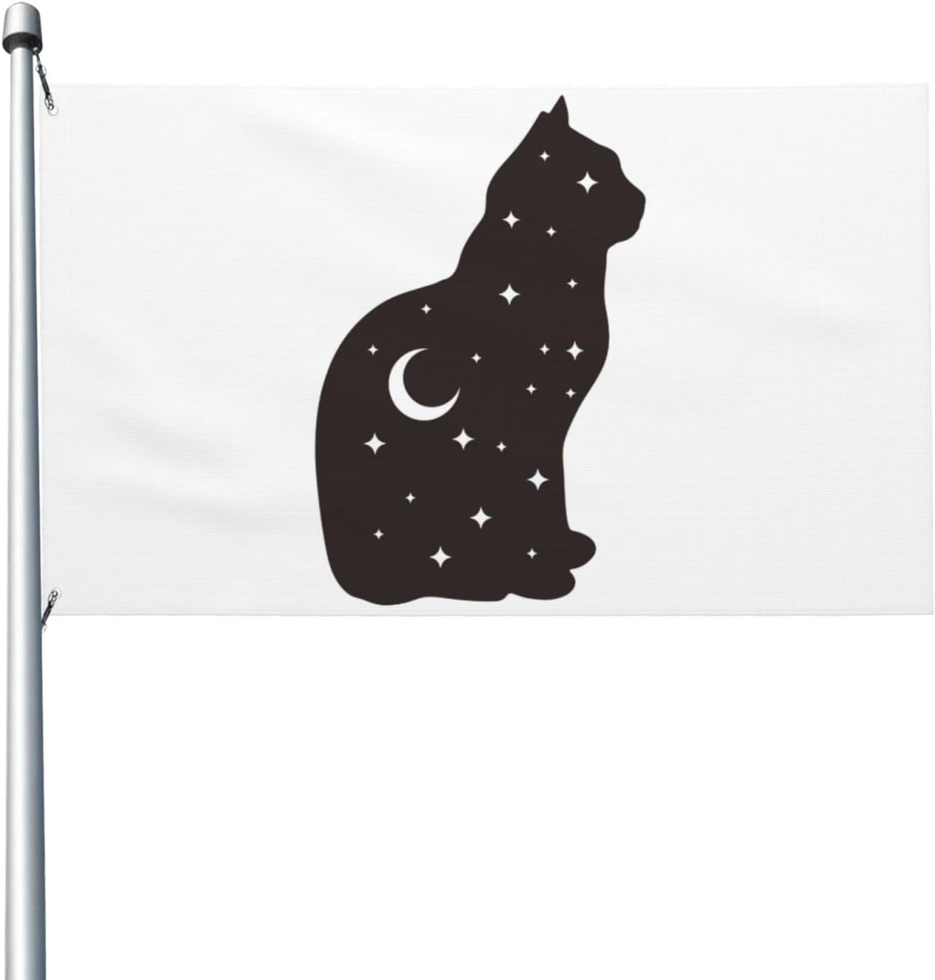 Amazon.com: Mysterious Black Cat Garden Flags 3x5 Outdoor Decor Double ...