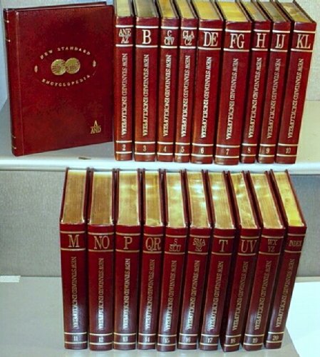 The New Standard Encyclopedia Set, Leather Book Set, with World Maps ...