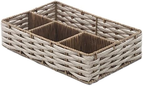 Amazon.com - DECRAFTS Seagrass Storage Basket with Compartments Utensil ...