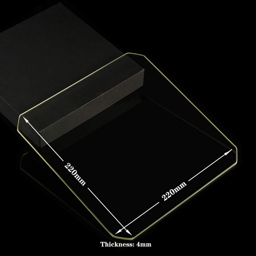 220 x 220 x 4mm Chamfer 220mm x 220mm x 4mm Chamfer Borosilicate Glass ...