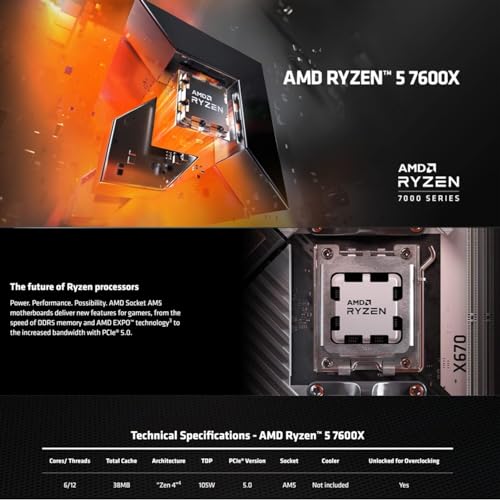 Snapklik.com : Micro Center AMD Ryzen 5 7600X 6-Core 12-Thread Unlocked ...