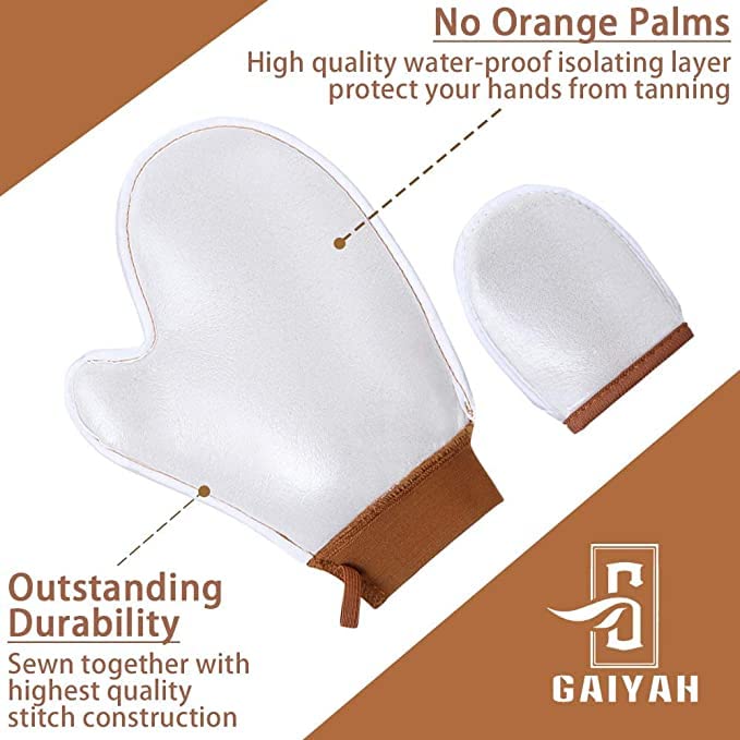 GAIYAH Self Tanning Mitt Set – 5 in 1 Fake Tan Mitt Glove Fake Tanning ...