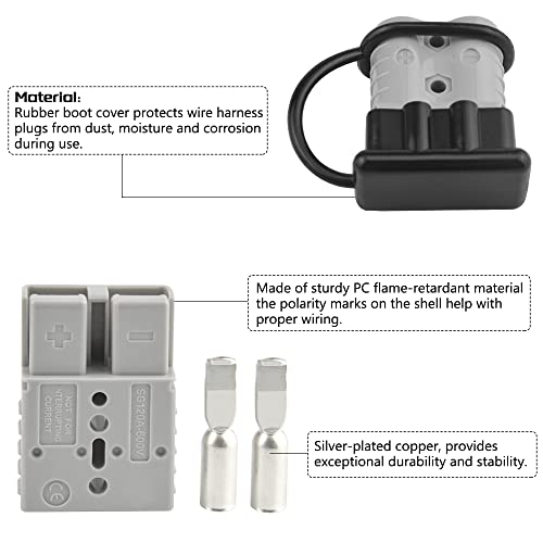 Snapklik.com : 120A Battery Quick Disconnect Connector Plug Kit For ...