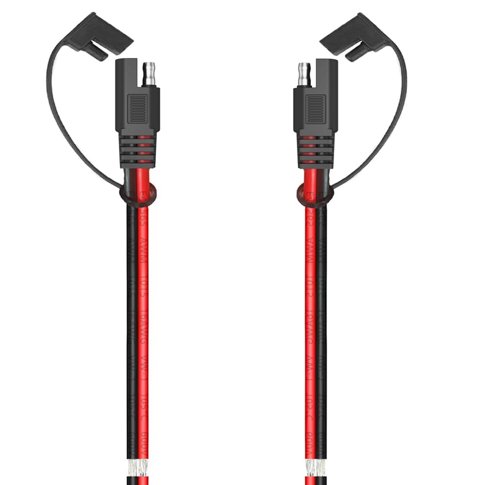 Amazon.com: NEWNEWLIU 16AWG 2Pack SAE Connector Extension Cable,SAE ...