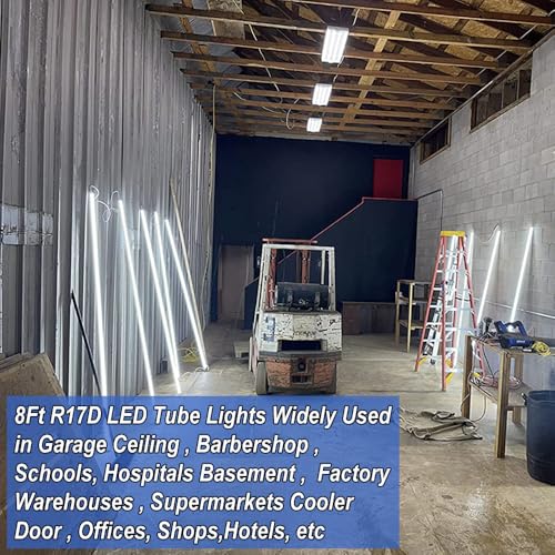 8 Ft LED Shop Light Replacement Bulbs 2 Pin , T8 LED Bulbs 8 Foot R17D ...