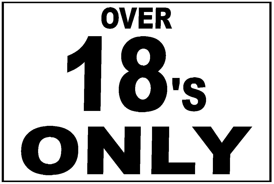 Shire Oak Graphics Over 18's ONLY Sign A4 size 3mm PVC : Amazon.co.uk ...