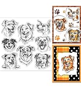 Amazon.com: GLOBLELAND Cartoon Dog Clear Stamps for Cards Making ...