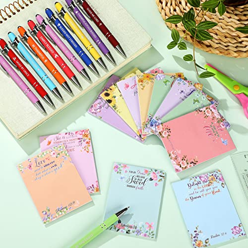 Snapklik.com : 24 Pcs Biblical Sticky Notes Christian Stylus Ballpoint ...