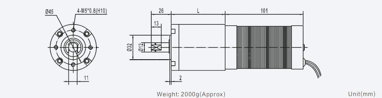 Buy TT Motor 200 kg.cm max 400 kg.cm torque DC BLDC 56mm Brushless Gear ...