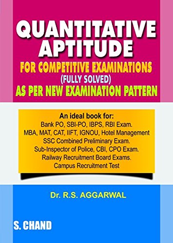Quantitative Aptitude For Competitive Examinations (Old Edition) : R.S ...