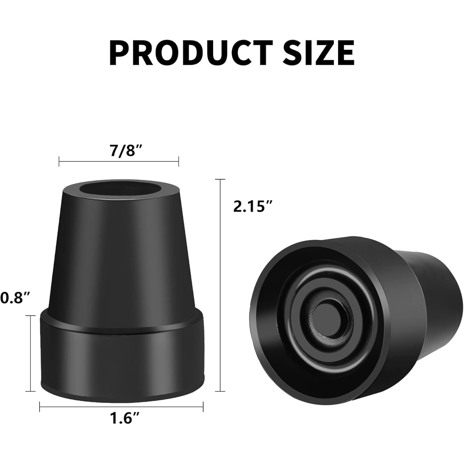 Snapklik.com : Crutch Tips 7/8 Inch Upgrade Heavy Duty Rubber Crutch Accessories Replacement ...