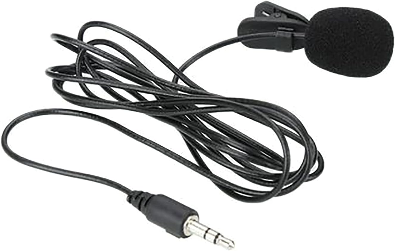 3.5mm Lavalier Microphone Hands-Free Collar Clip Mic For Video Video ...