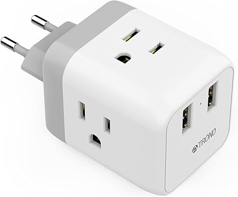 European to US Travel Plug Adapter, TROND International Electrical ...