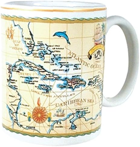 Amazon.com: Rockin Gear Mug Caribbean Islands Map Souvenir Gift Mugs ...