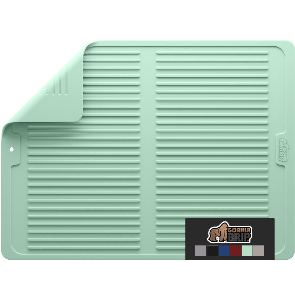 Amazon.com: Gorilla Grip 100% BPA-Free Silicone Dish Drying Mat for ...