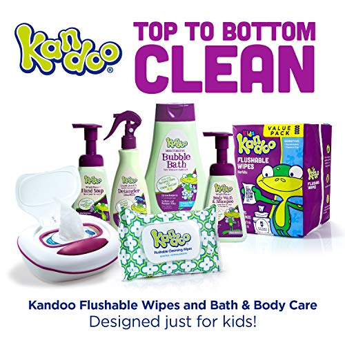 Flushable Wipes for Baby and Kids by Kandoo, Unscented for Sensitive ...