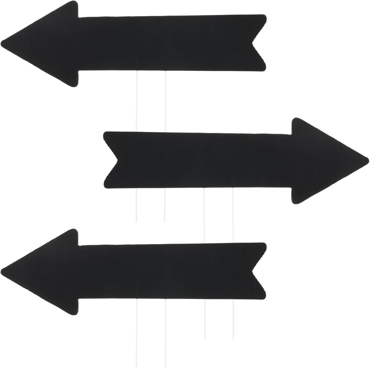 Amazon.com : Blank Arrow Signs with Stakes, Double-sided White And ...