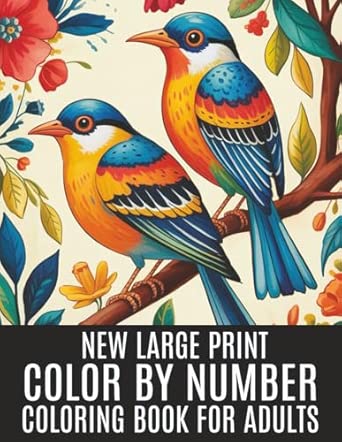 Amazon.com: New Large Print Color By Number Coloring Book For Adults ...