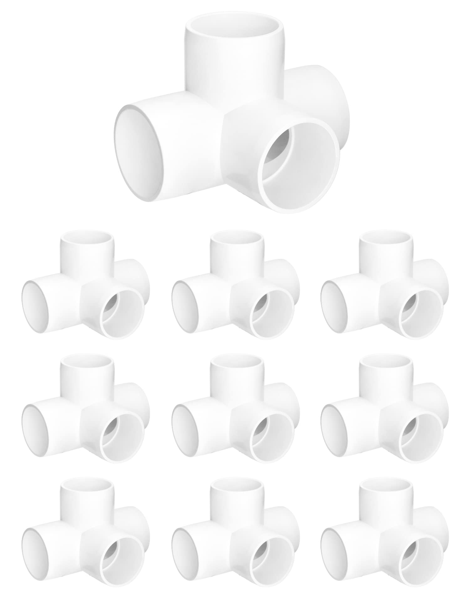 Amazon.com: QWORK 4 Way PVC Fitting Elbow, 10 Pack 1 1/2" PVC Fitting ...