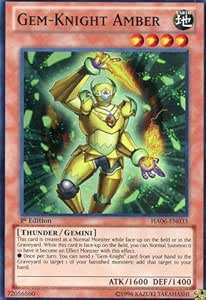 Amazon.com: YU-GI-OH! - Gem-Knight Amber (HA06-EN033) - Hidden Arsenal 6: Omega Xyz - 1st ...