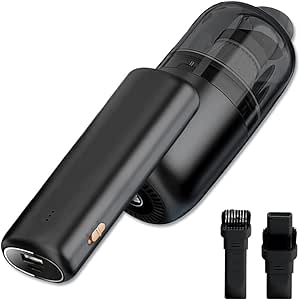 Amazon | Glvaner ハンディクリーナー コードレス 多機能車用掃除機 ハンディ掃除機 LEDライト付き Type-C充電 グリップ取り外す可 低騒音 軽量 車載 キーボードなど ...