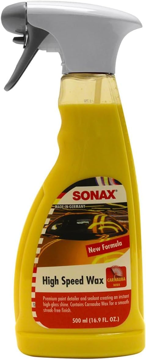 SONAX High Speed Wax Spray - 500mL Quick Wax Polish for Cars, Instant ...