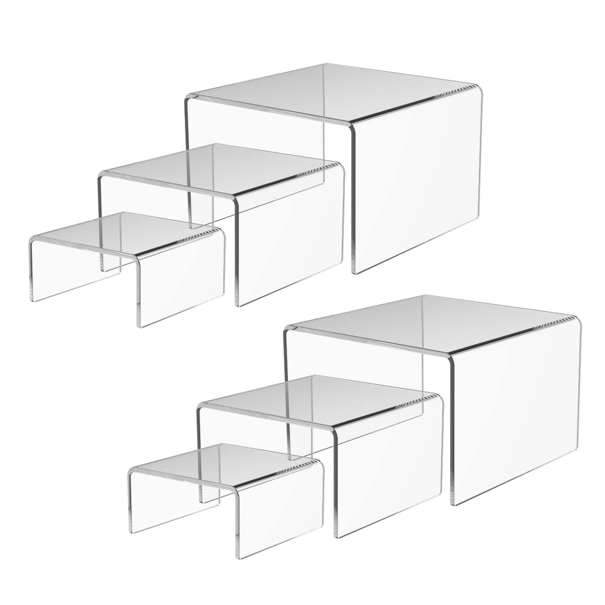 BlueValley Acrylic Display Risers, Clear Product Stand, Jewelry Display ...