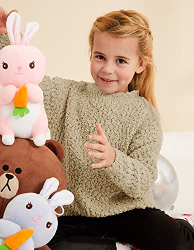 Snapklik.com : Girls Sweaters Fuzzy Knit Kids Cozy Popcorn Fall Winter ...