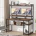 Amazon.com: Tribesigns Computer Desk with Hutch and Shelves, 47 Inches ...