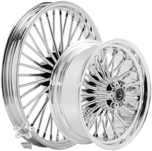 TOFR 21x2.15 16x5.5 Front Rear Wheels Rims 36 Big Fat Spoke For Harley ...