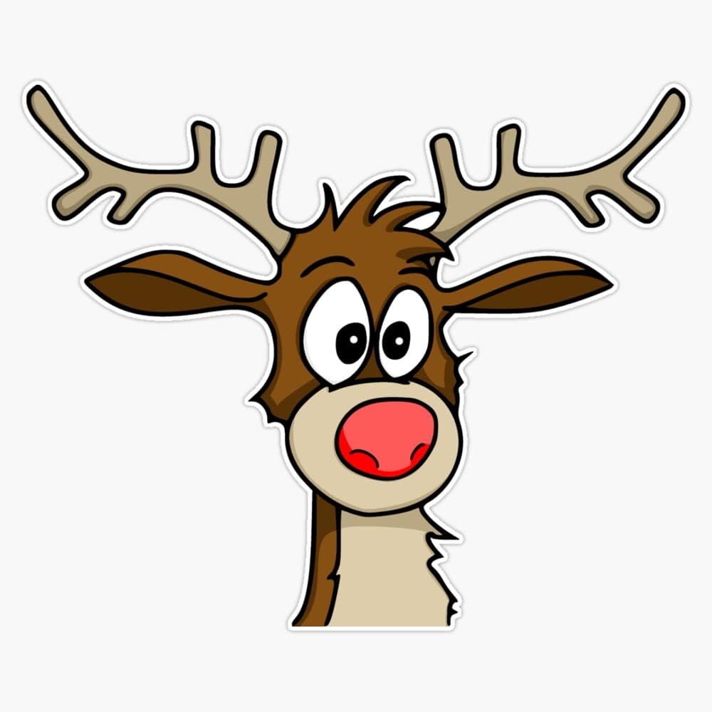 Amazon.com: Reindeer Rudolph Sticker Bumper Sticker Vinyl Decal 5 ...