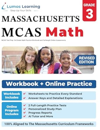 MCAS Test Prep: 3rd Grade Math Practice Workbook and Full-length Online ...