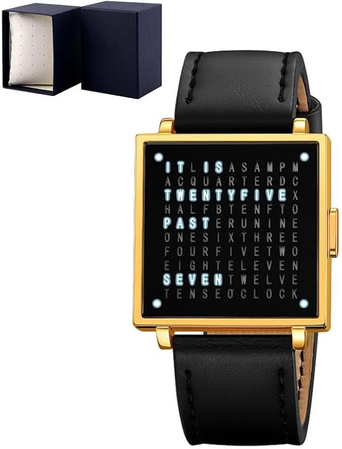 Unique LED Letters Watch - Stainless Steel Unisex With Led Display ...