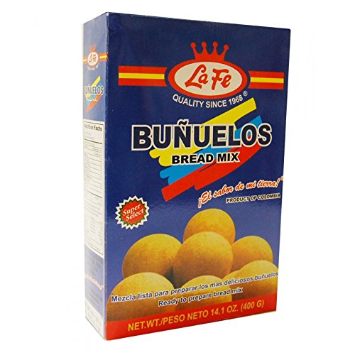 Amazon.com : La Fe Bunuelos Bread Mix | Colombian Corn Fritters 14.1oz ...