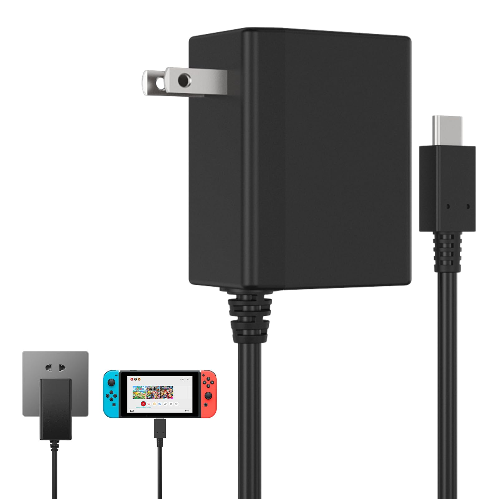Amazon.com: RuntoGOL Charger for Switch and Switch OLED,Replacement for ...